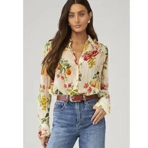 Rococo Sand | Tops | Rococo Sand New Mediterranean Fruit Summer Blouse ...